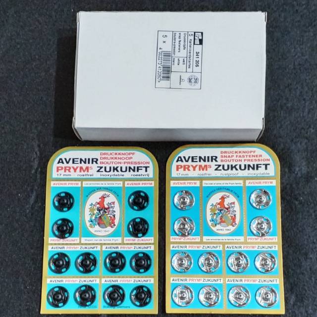 Jual Kancing Jepret atau Kancing Cetet 17 mm Prym - BOX (isi 5 lembar ...