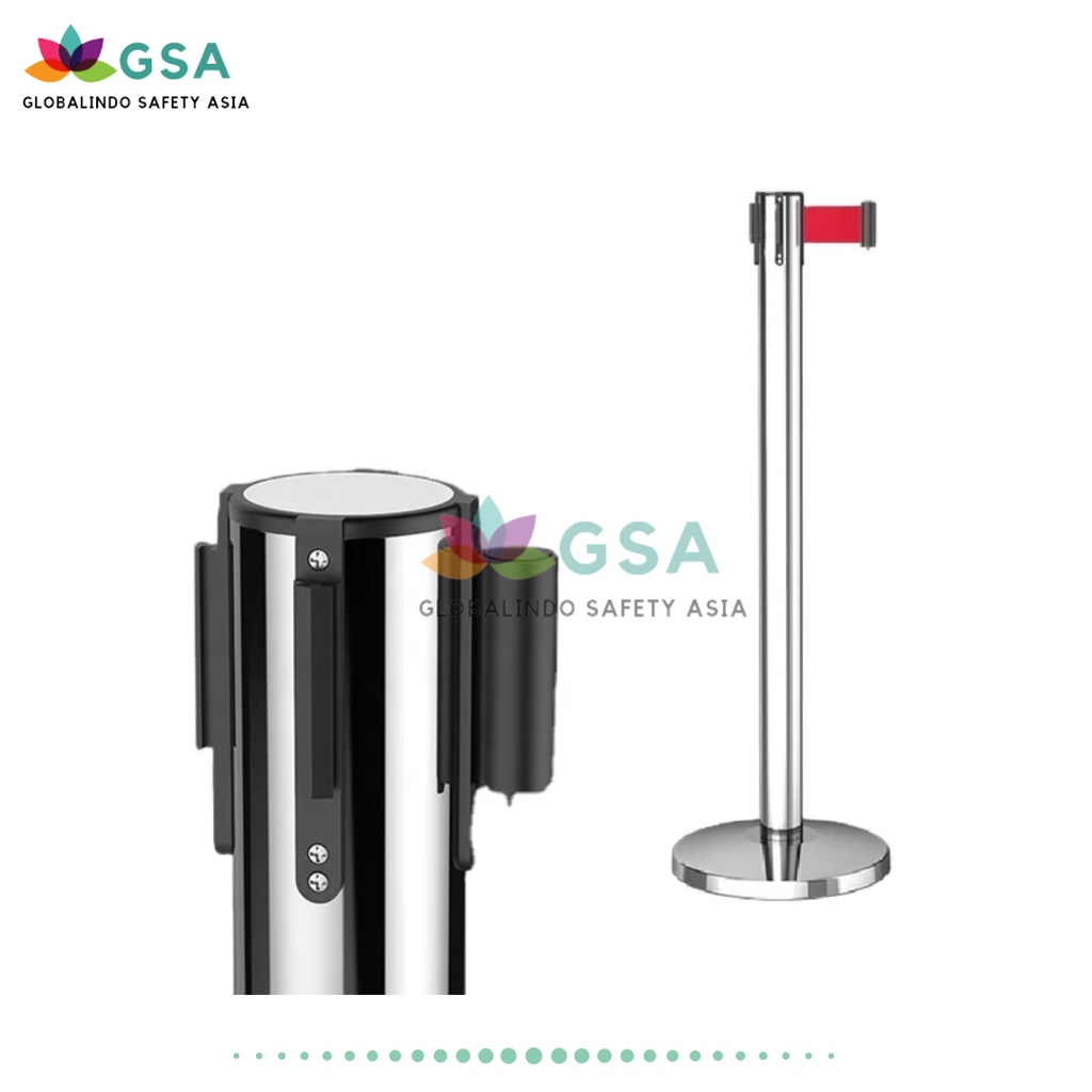 Jual Queue Line Tiang Antrian Stainless Silver | Shopee Indonesia