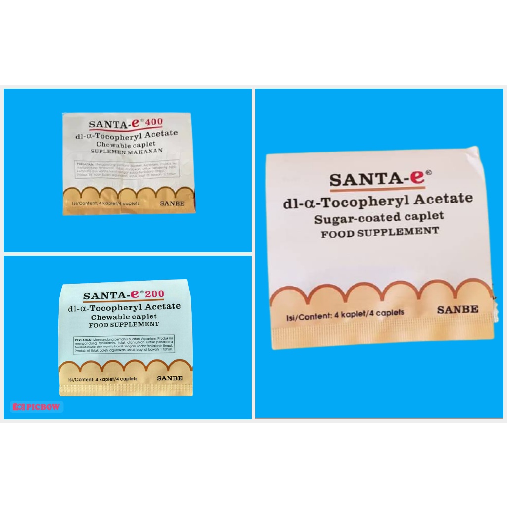 Jual SANTA E 100 / 200 / 400 MG PER STRIP | Shopee Indonesia