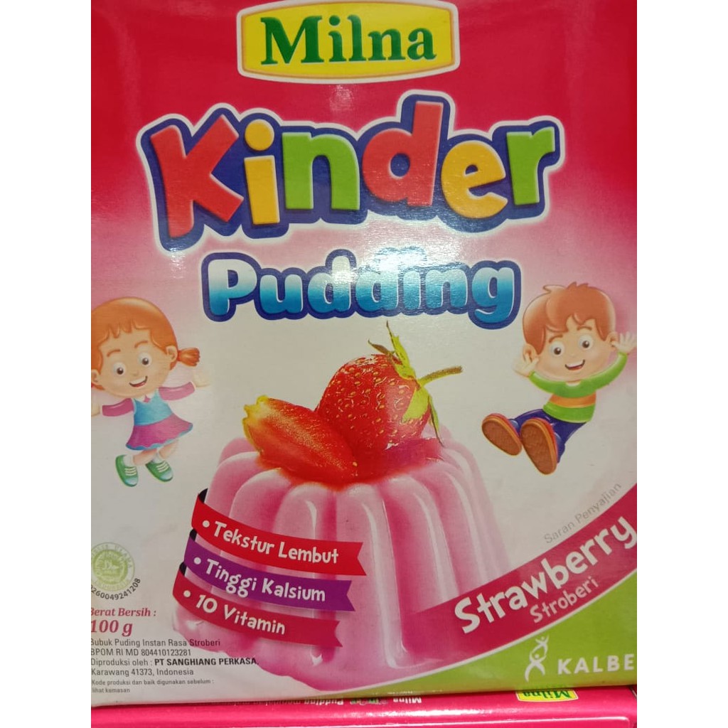 Jual Milna Kinder Pudding Rasa Strawberry 100 gr | Shopee Indonesia