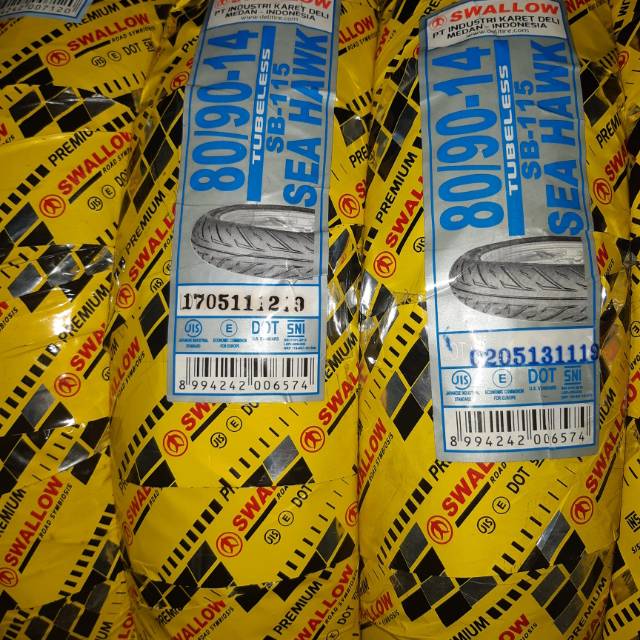 Jual BAN LUAR MOTOR MATIC 80/90-14 RING 14 SWALLOW TUBELESS TL | Shopee ...