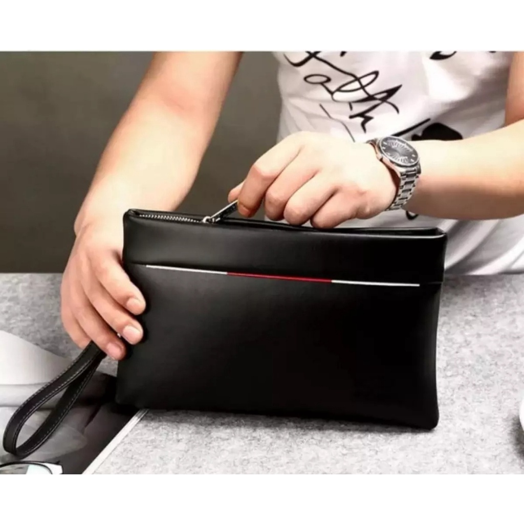 Jual Tas Storee-Handbag Pria Clutch Kulit PU Leather - Dompet besar ...