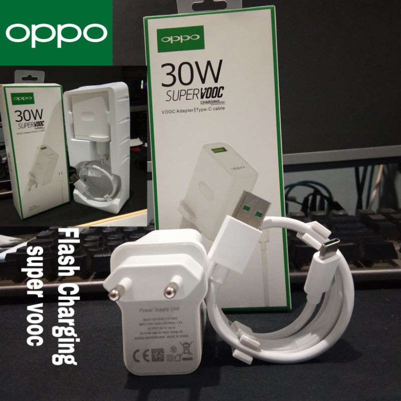 Jual CHARGER OPPO RENO 4 4F ORIGINAL 100% Super Vooc 4.0 30w 5V-6A ...