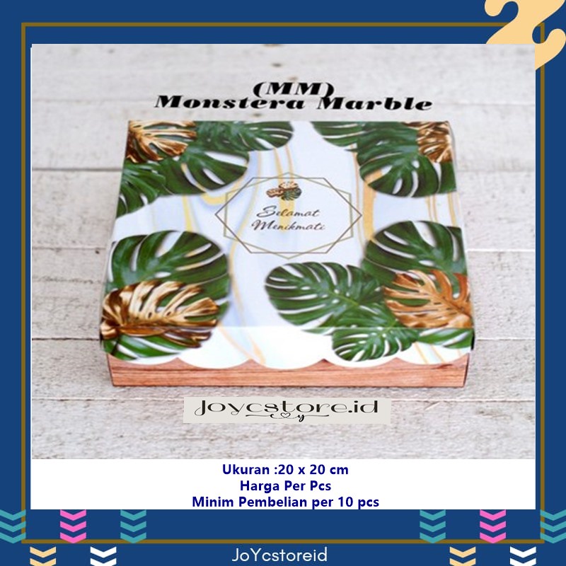 Jual Dus Nasi R10k Monstera Marble Kotak Nasi 20x20 Box Nasi/ Box Kue ...
