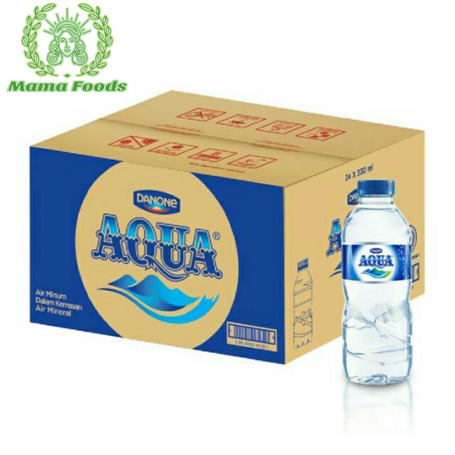 Jual Air Mineral AQUA Mini 330ml Kemasan Botol Kecil 1 Kardus Isi 24 ...