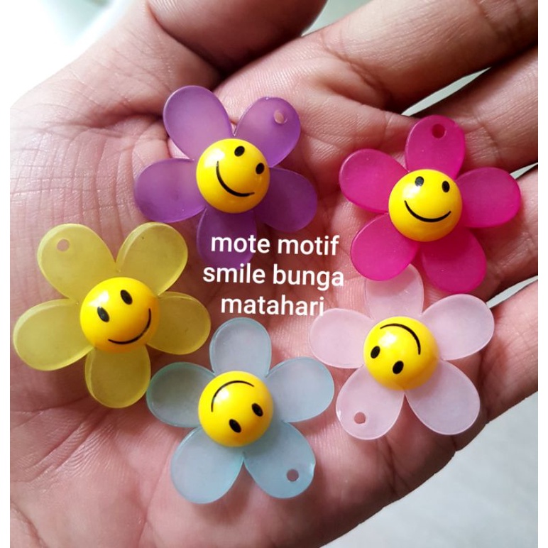 Jual Mote Motif Bunga Matahari Smile Emoticon 20pcs | Shopee Indonesia