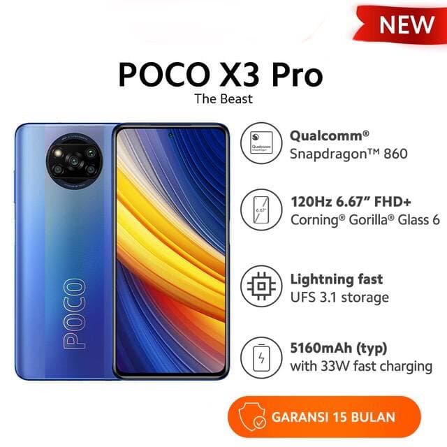 Jual Poco X3 Pro (6GB/128GB - 8GB/256GB) 6.67" IPS LCD - Snapdragon 860 ...
