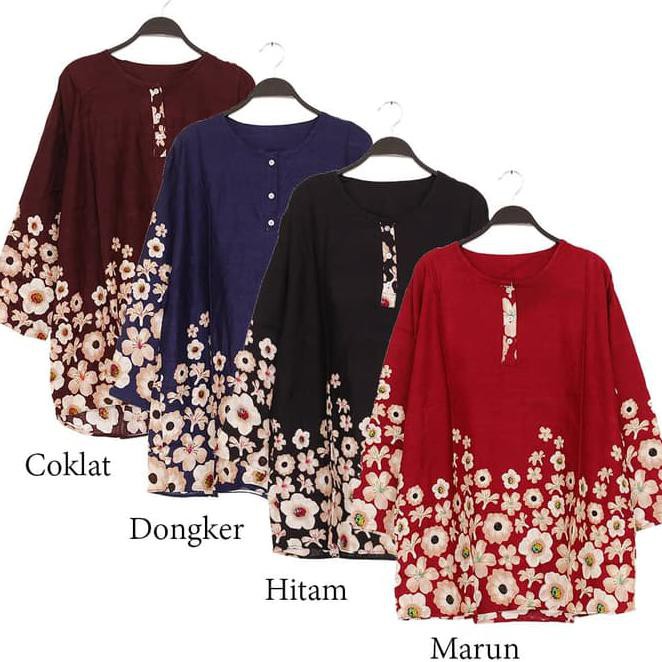 Jual Baju Atasan Cewek Ukuran Jumbo Xxxl Blouse Big Size Motif Batik