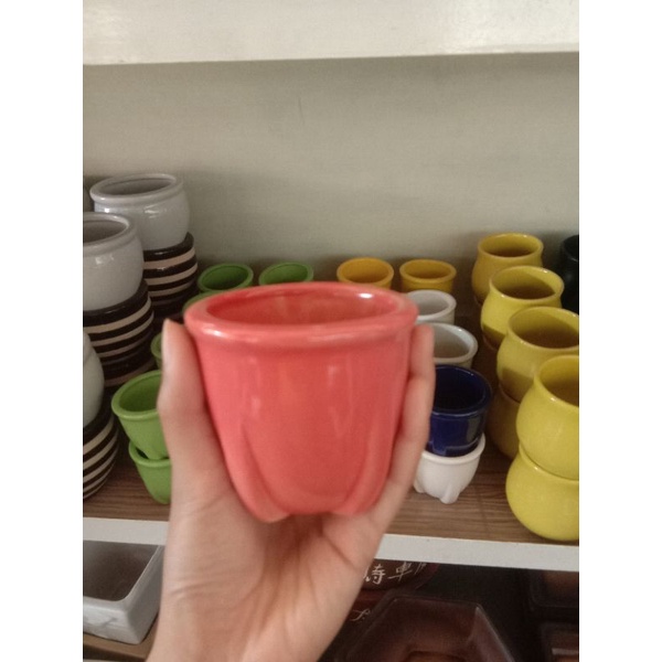 Jual [Grade1] Pot Keramik Kecil / Pot Keramik lucu / Pot Keramik kaktus ...