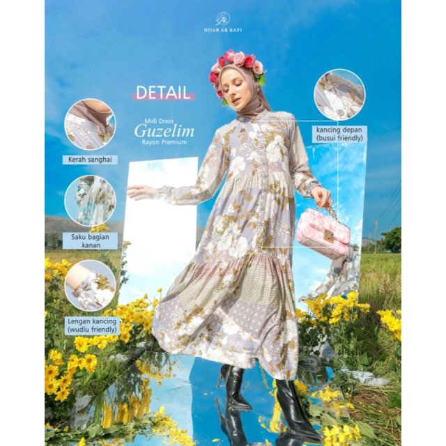 Jual Midi Dress Wanita Terbaru √ Guzelim Midi Dress Ar Rafi || An Niha ...