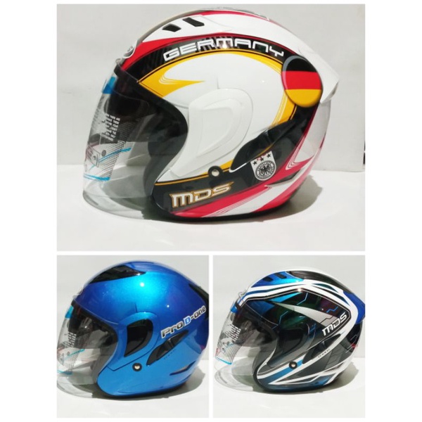 Jual helm half face MDS pro D one | Shopee Indonesia