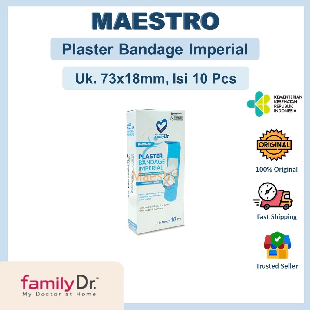 Jual Family Dr Plaster Bandage Imperial Plester Luka FamilyDr Isi 10 ...