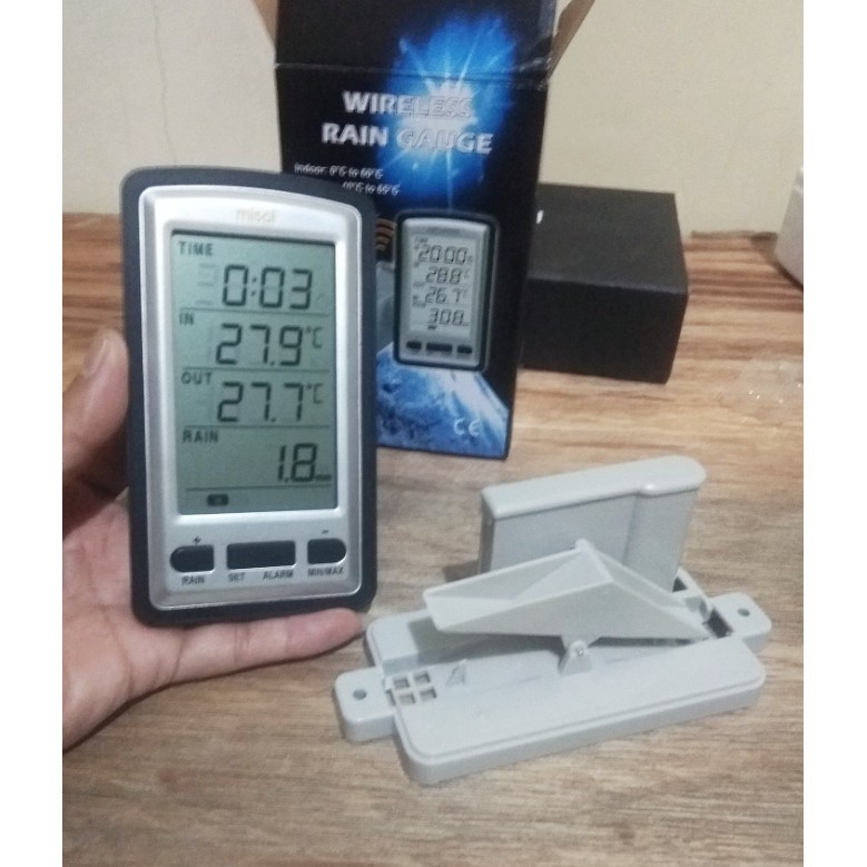 Jual Rain Meter Wireless Rain Gauge Weather Station Alat Ukur Curah ...