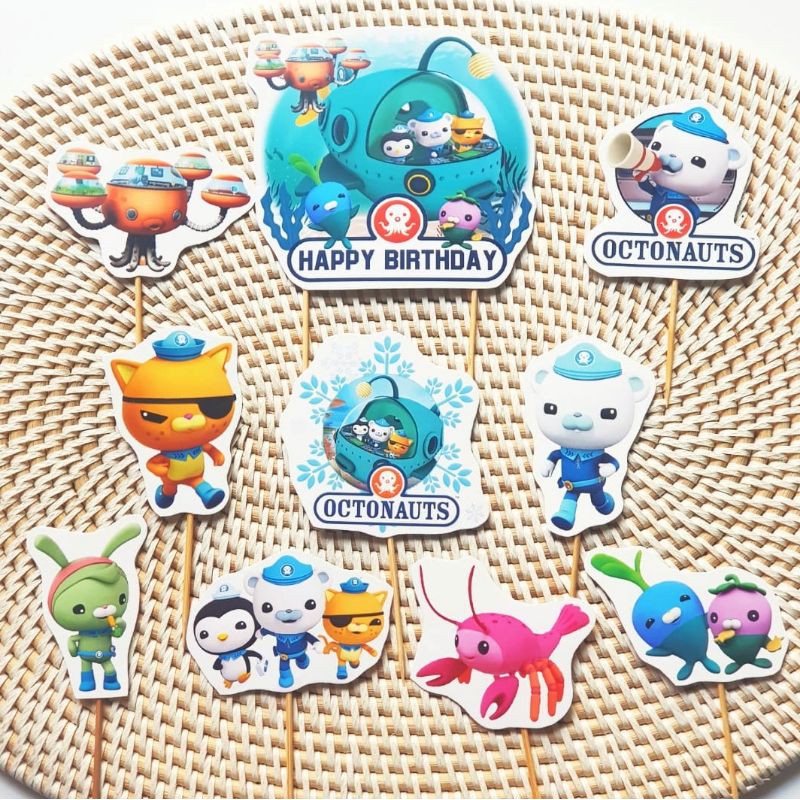 Jual Octonauts Birthday Cake Topper 1 set isi 10 pc | Shopee Indonesia