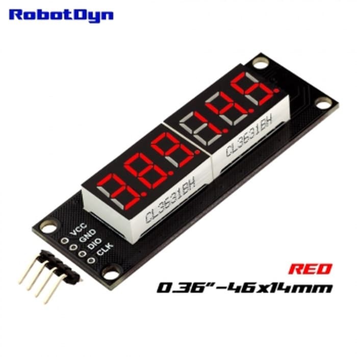 Jual 6-Digit LED Display Tube 7-segments 74HC595 MERAH RED Color ...
