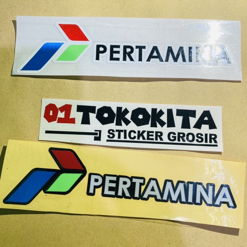 Jual sticker cuting pertamina buat motor helm stiker cutting logo ...