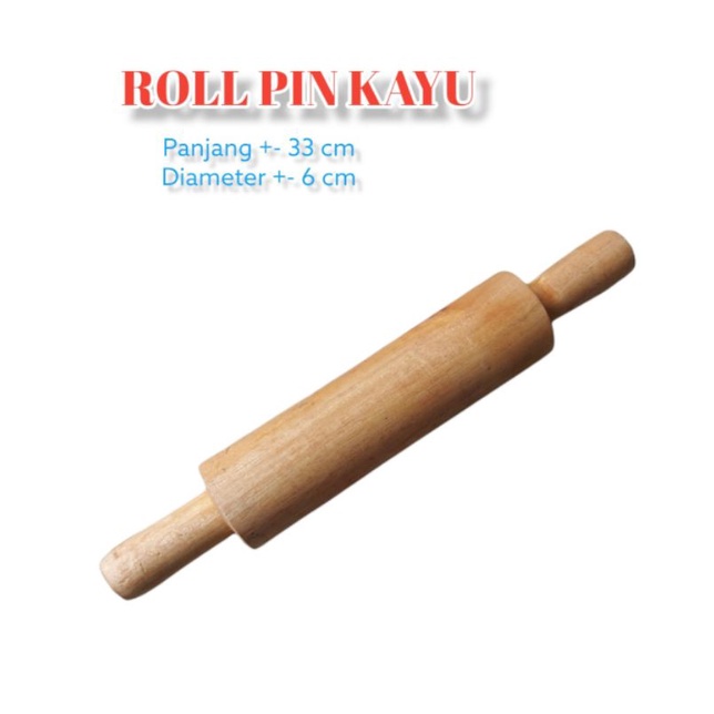 Jual Rolling pin kayu roll pin penggiing adonan kue | Shopee Indonesia