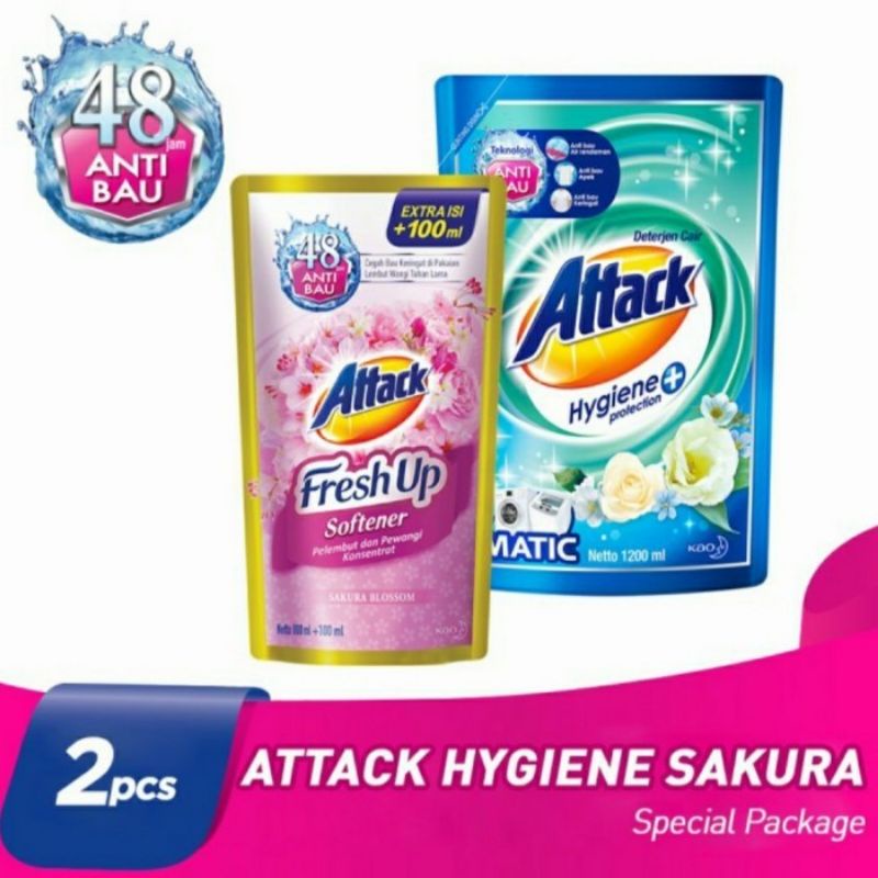 Jual Paket Attack Hygiene Protection 1200Ml + Fresh Up Sakura Blossom ...