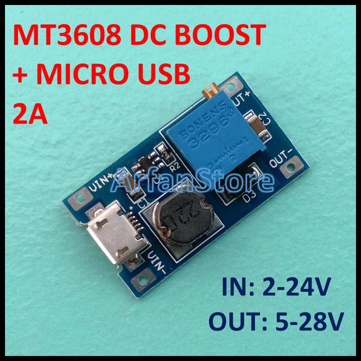 Jual PAKET HEMAT MT3608 + MICRO USB DC STEP UP BOOST CONVERTER MINI XL6009 5-28V 2A | Shopee ...