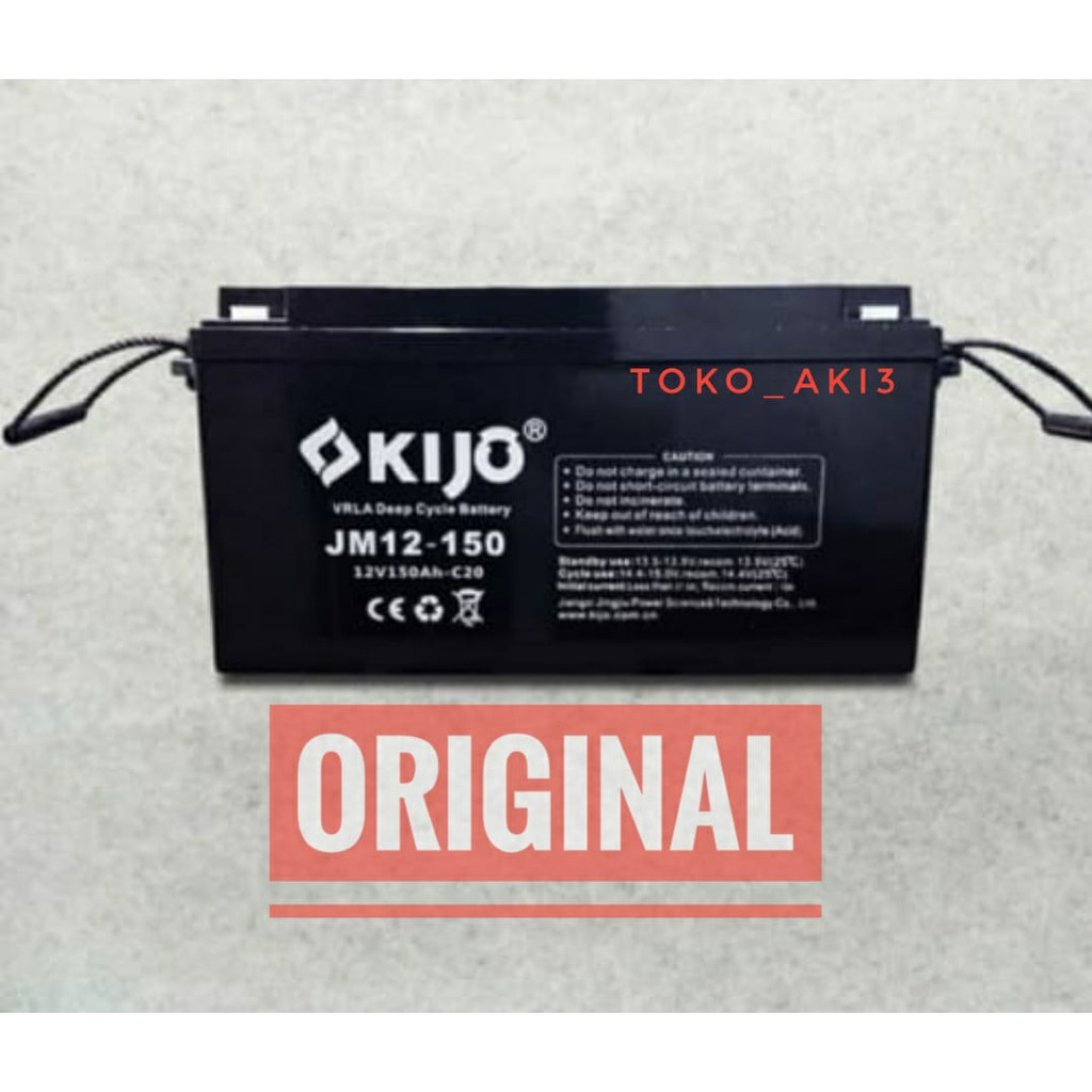 Jual Battery kijo Battery Deep Cycle Aki Kering 12V 150Ah 12volt ...
