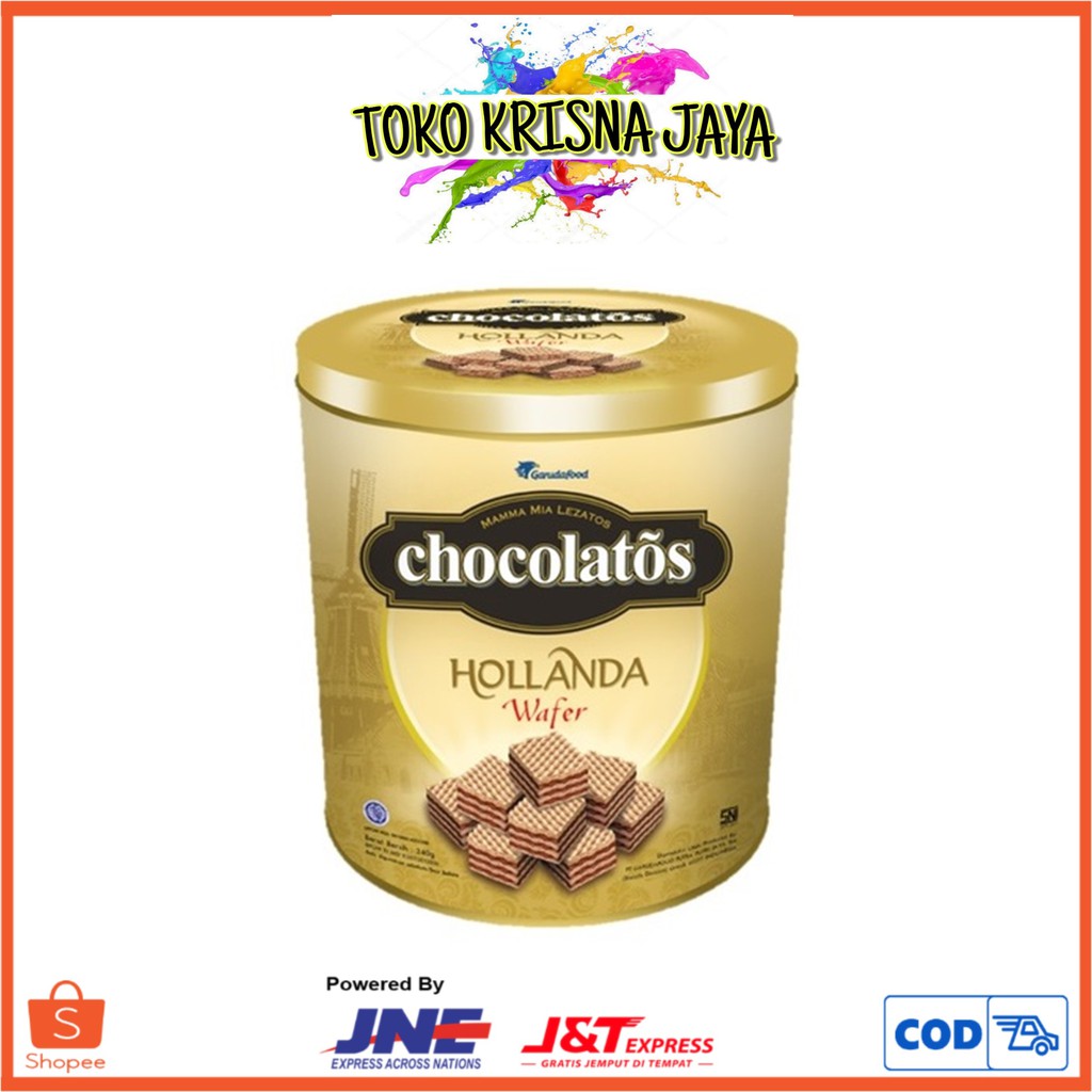 Jual WAFER CHOCOLATOS HOLLANDA WAFER CREAM RASA COKLAT NETTO 340 GR ...