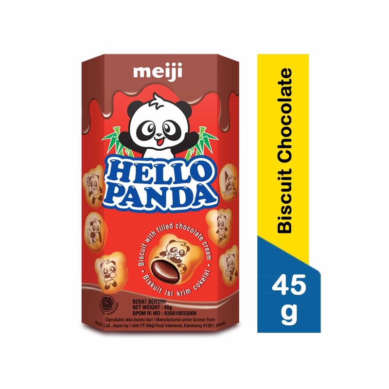 Jual Meiji Hello Panda Biskuit Chocolate Cream 45 gr | Shopee Indonesia