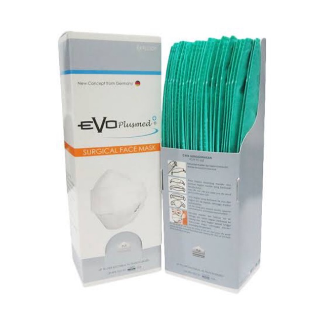 Jual Masker evo plusmed original 25 pcs (hijau) | Shopee Indonesia