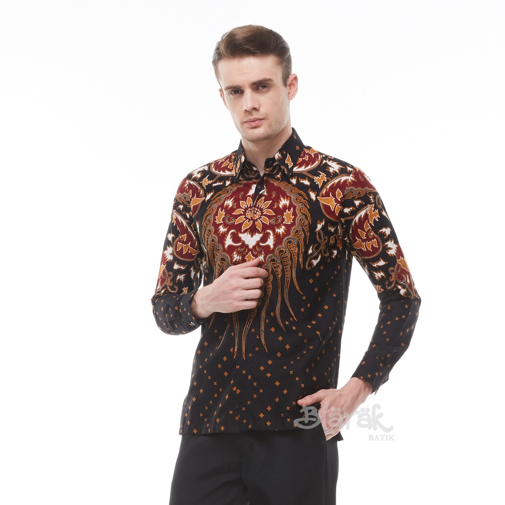 Jual BLARAK - Baju Batik Pria Seno Menggah Hitam | Shopee Indonesia