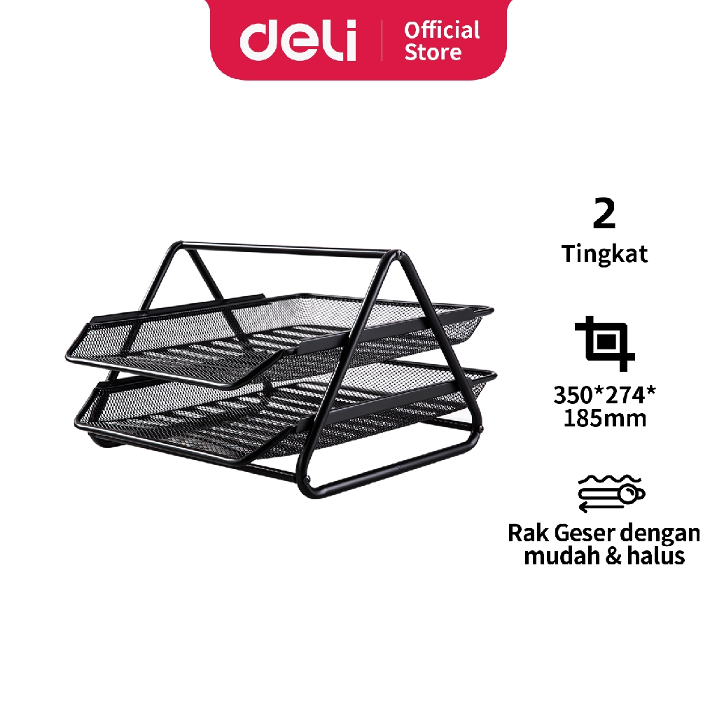 Jual Deli Rak Pengatur Dokumen File Document Tray 3 tier Mesh 350 278 ...