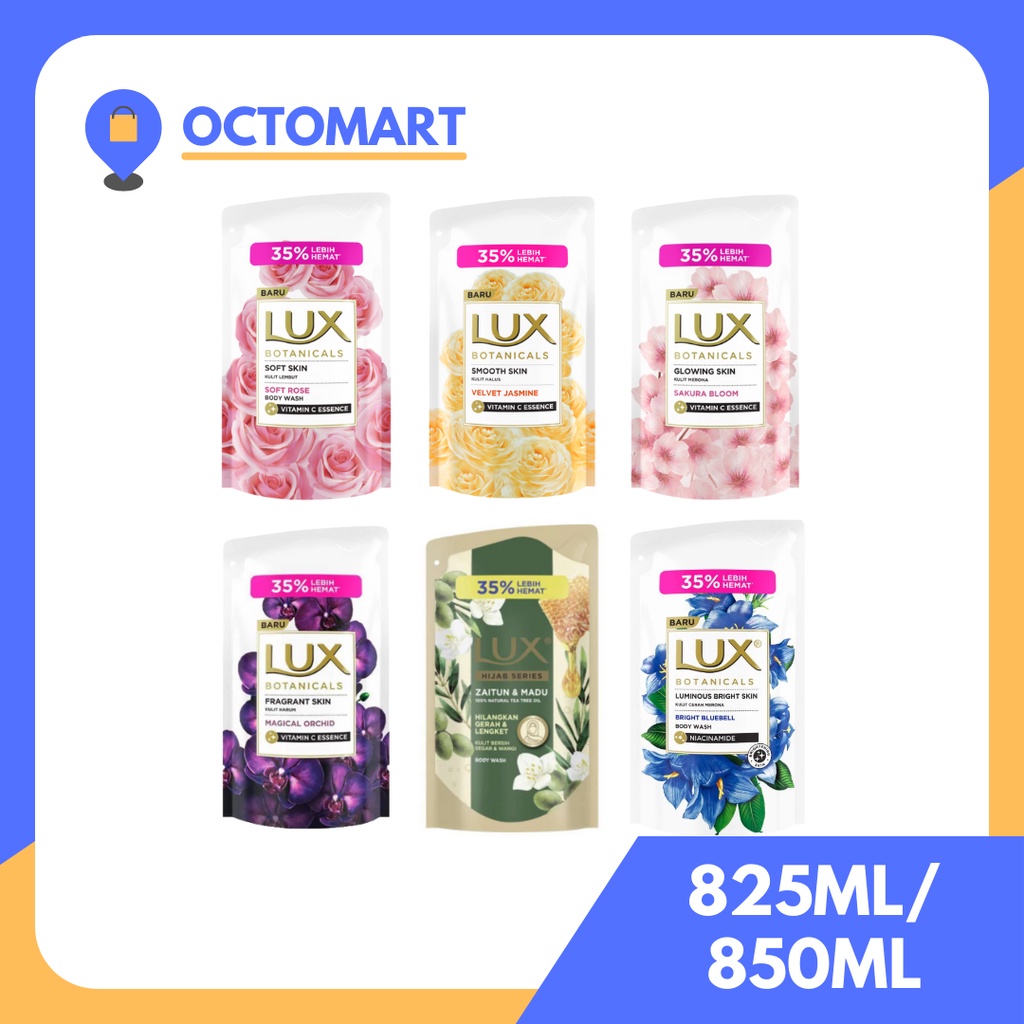 Jual LUX Sabun Mandi Cair Refill 825ML Bodywash Body Wash Pembersih Badan Refill Sakura Bloom ...