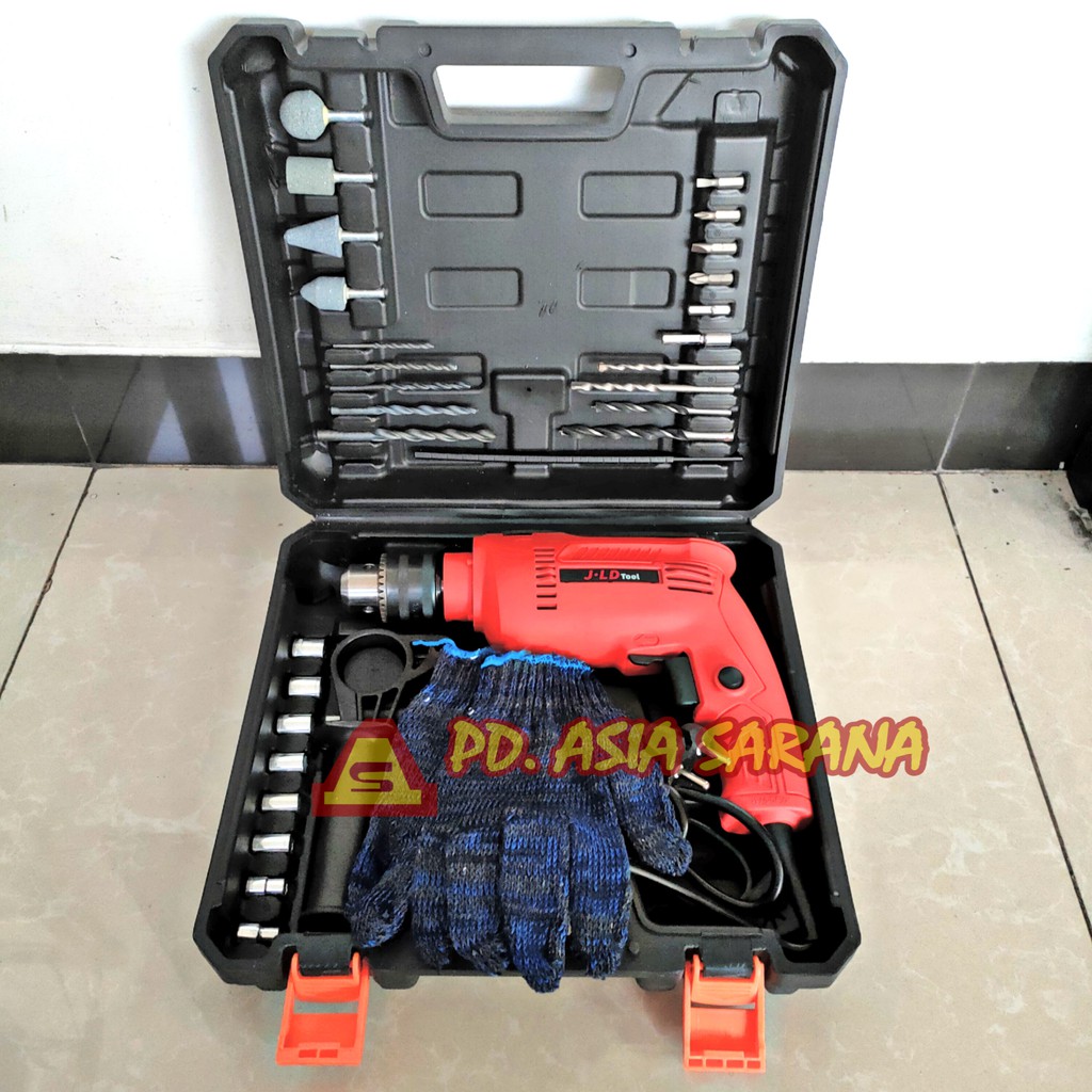 Jual Mesin Bor Tembok 13mm Listrik JLD 8013 Set Koper / Bor Kayu Besi ...