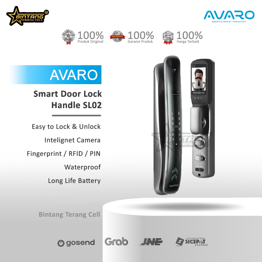 Jual AVARO Smart Door Lock Digital Camera Built in Handle Kunci-Garansi Resmi | Shopee Indonesia