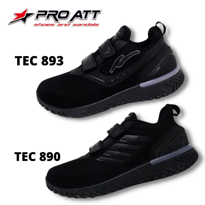Jual PRO ATT TEC 890 / 893 SEPATU HITAM SEPATU SEKOLAH SEPATU ANAK SEPATU PEREKAT | Shopee Indonesia