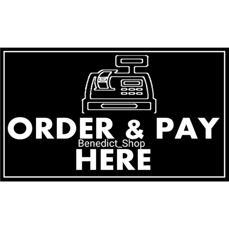 Jual STIKER ORDER & PAY HERE | Shopee Indonesia
