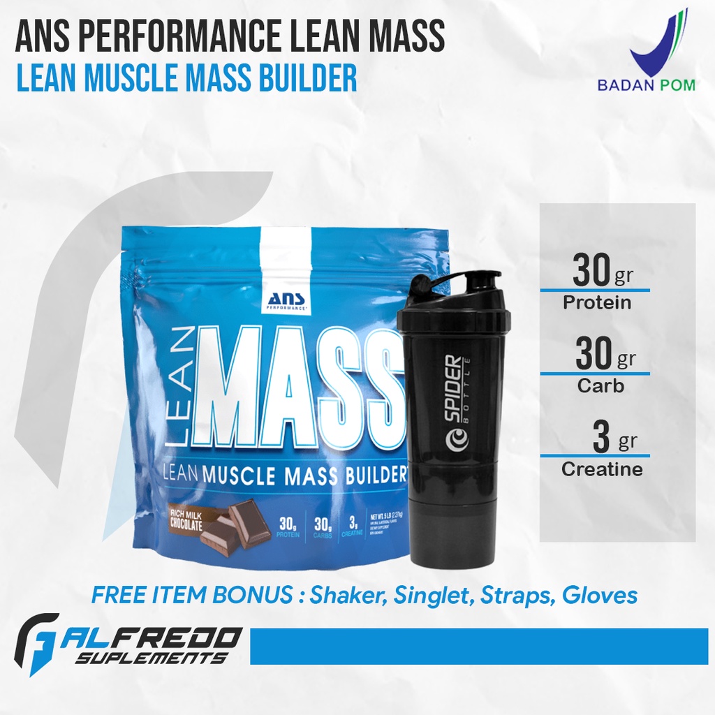 Jual ANS Performance Lean Mass 5lbs BPOM Weight Mass Gainer | Shopee ...