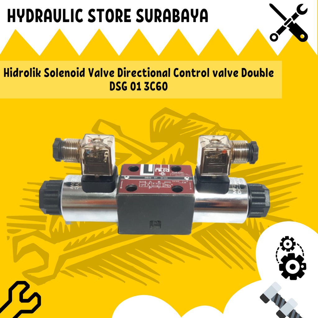 Jual HIDROLIK SOLENOID VALVE DIRECTIONAL CONTROL VALVE DOUBLE DSG 01 ...