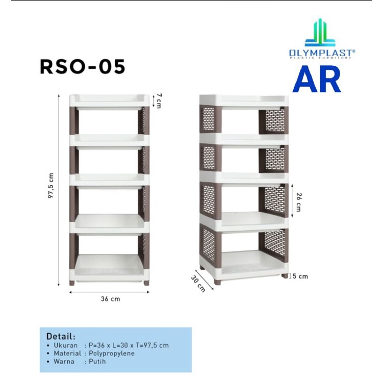 Jual RAK PLASTIK BERTINGKAT / RAK SERBAGUNA OLYMPLAST / RAK SEPATU ...