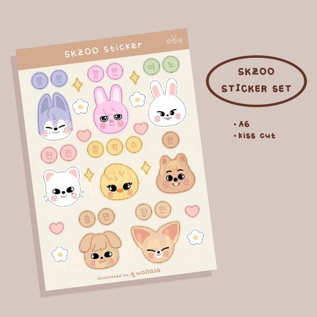 Jual Stray Kids SKZOO Sticker Sheet | Shopee Indonesia