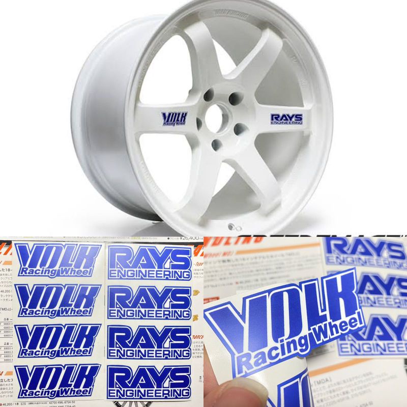 Jual Sticker VOLK RAYS TE37 white bahan print like ori | Shopee Indonesia