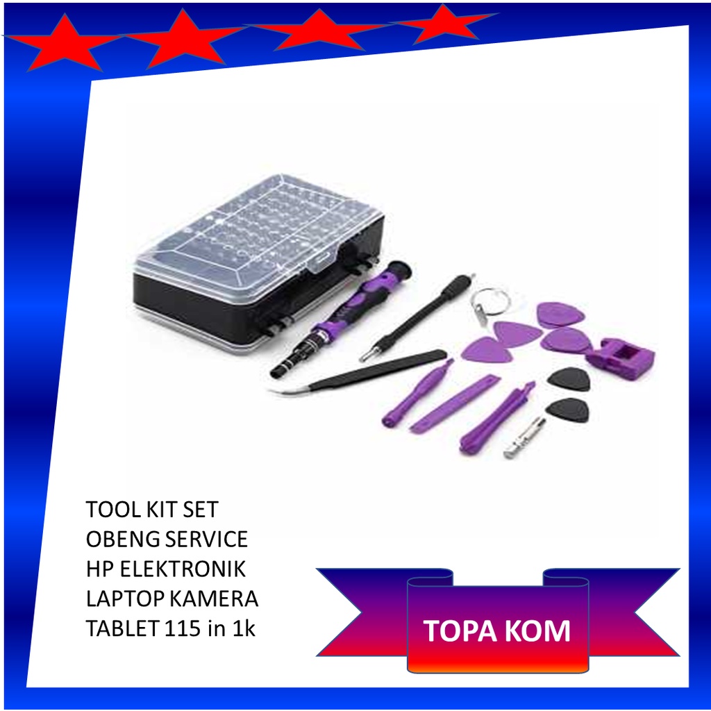 Jual obeng set komplit serbaguna 115 in 1 Full Set Lengkap Original obeng kembang obeng kecil 1 ...