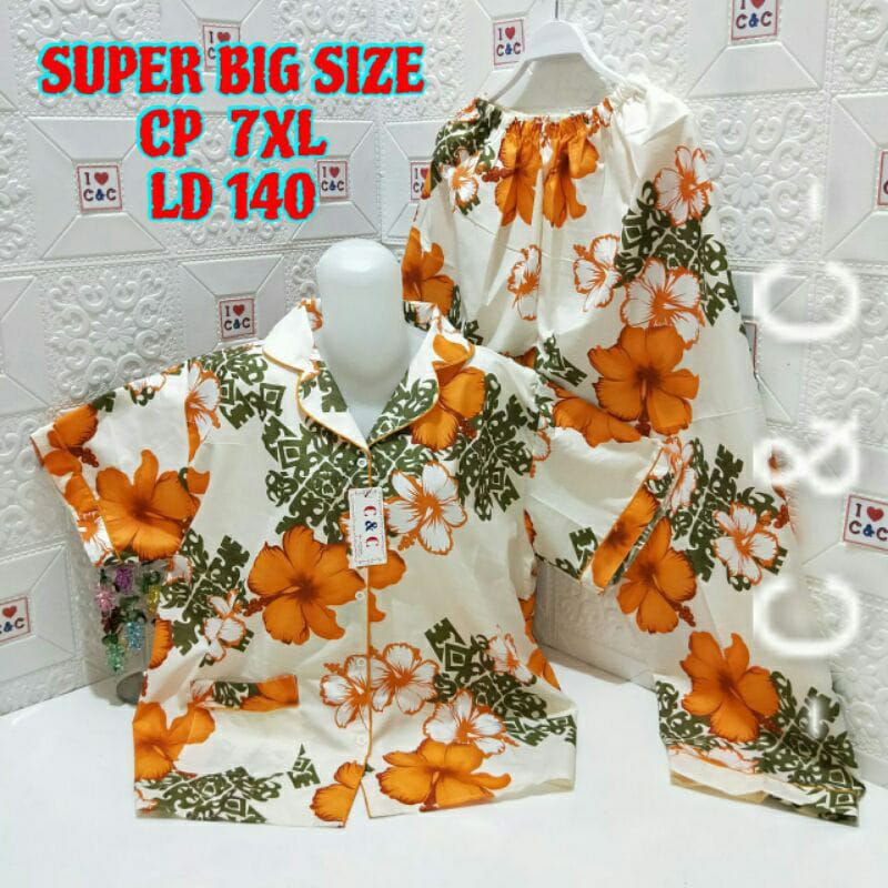 Jual Piyama Super Big Size Ukuran 7Xl (ld 140) | Shopee Indonesia