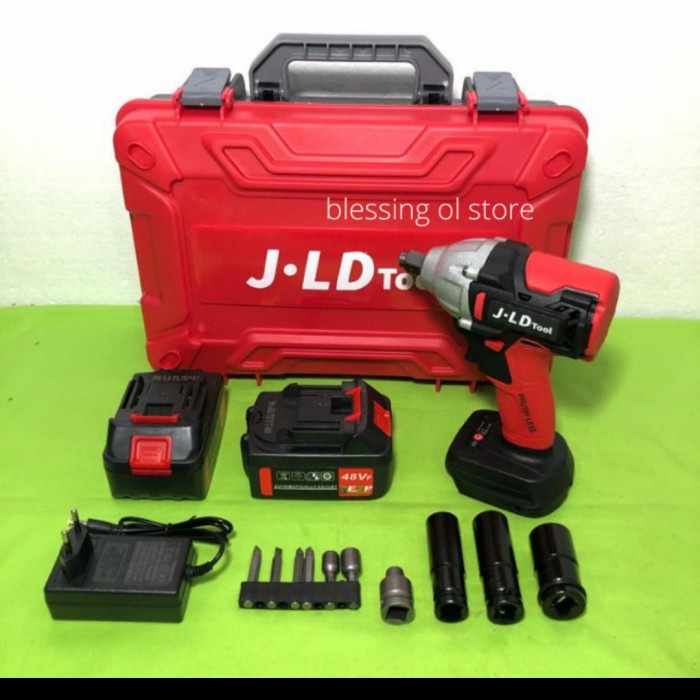 Jual promo cordless impact jld jv88 red - mesin buka baut jld 48v - jld ...