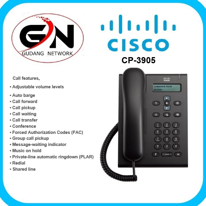 Jual CISCO CP-3905 / Cisco CP3905 / Cisco Unified SIP Phone 3905 | Shopee Indonesia