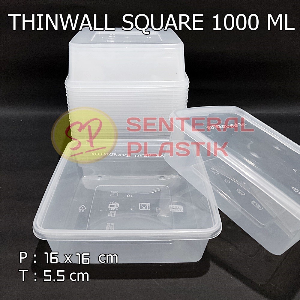 Jual Thinwall Kotak DM 1000 ML SQ / Kotak Makanan Plastik | Shopee ... Jual Thinwall Kotak DM 1000 ML SQ / Kotak Makanan Plastik | Shopee ...
