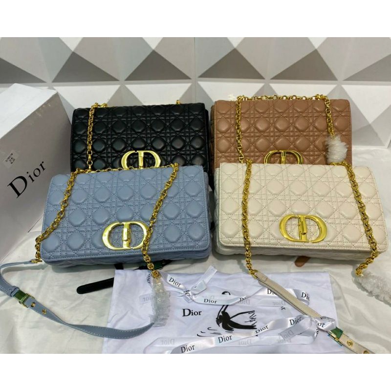 Jual DIOR CARO LARGE ADA BARCODE & NO SERI FREE BOX | Shopee Indonesia