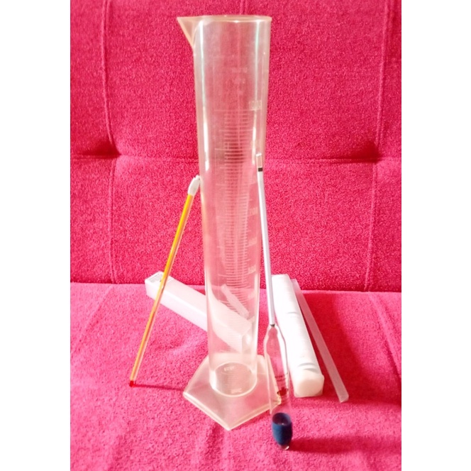 Jual Test Density BBM 3 Pcs Hydrometer ASTM Solar Termometer Gelas Ukur ...