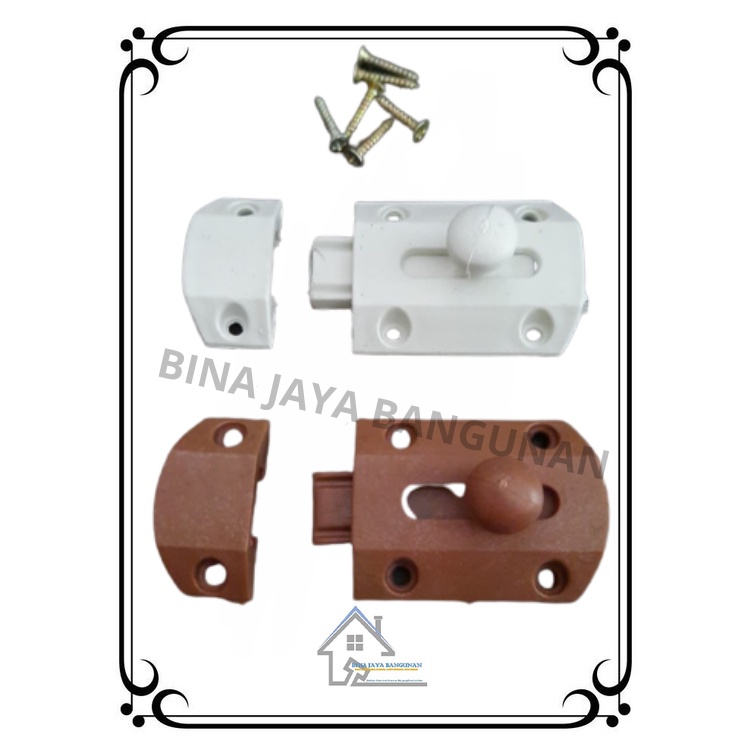 Jual Grendel Slot Pvc Pintu WC-Kunci Pintu Kamar Mandi | Shopee Indonesia