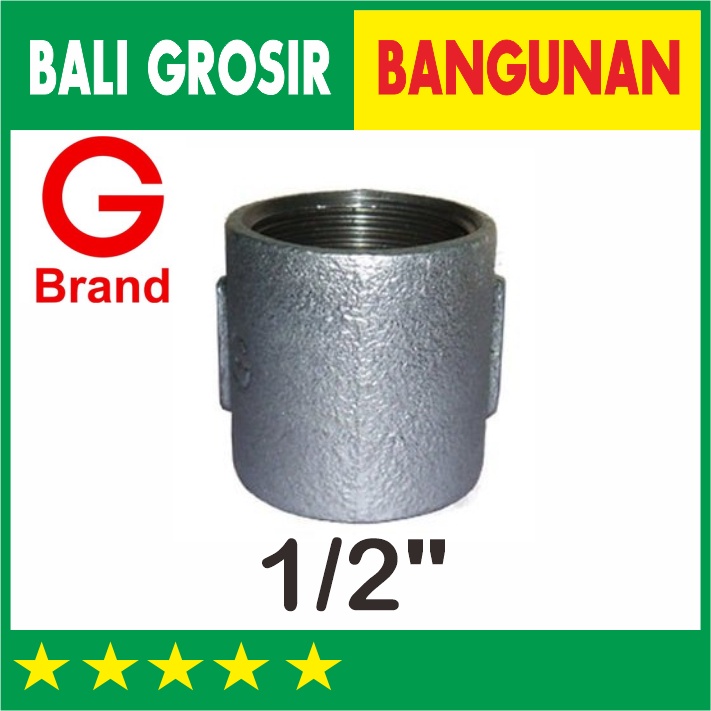 Jual 1/2" SOCK SOK SAMBUNGAN DRAT DALAM PIPA GALVANIS GALUNGGUNG BRAND ...