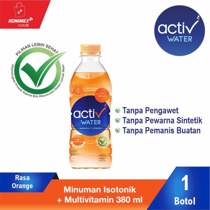 Jual ACTIV WATER ORANGE MINUMAN ISOTONIK+MULTIVITAMIN BOTOL 380 ML ...