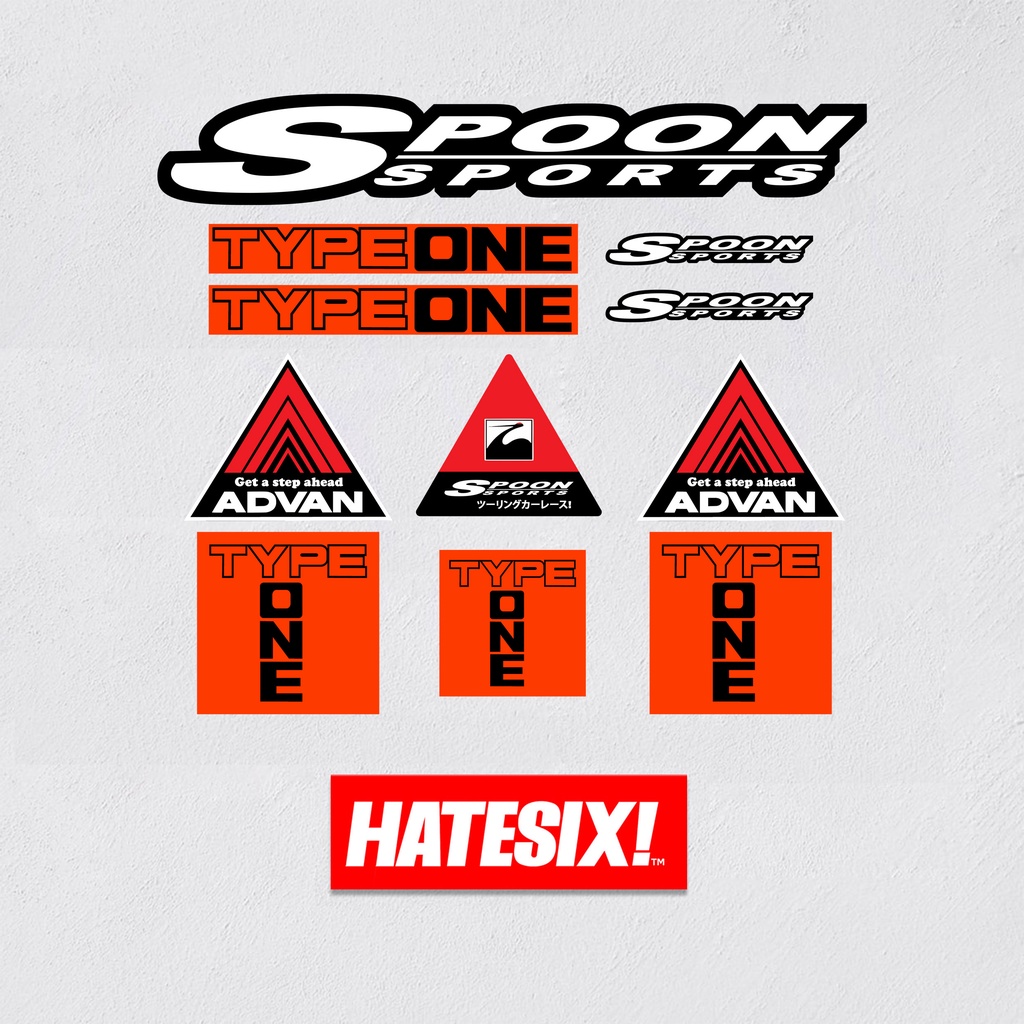 Jual Sticker Decal Spoon Sport Type one Advan Set | Shopee Indonesia